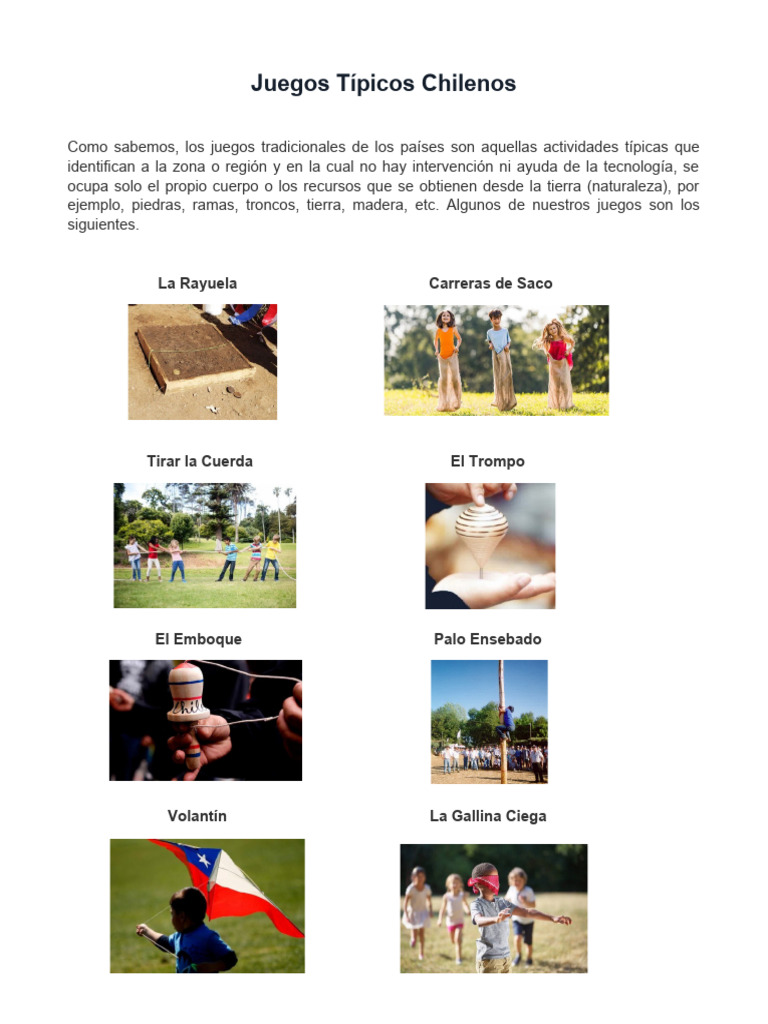 Juegos Tipicos Chilenos | PDF