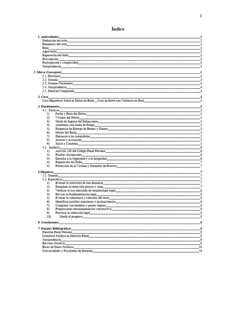 Informe Sobre Robo | PDF