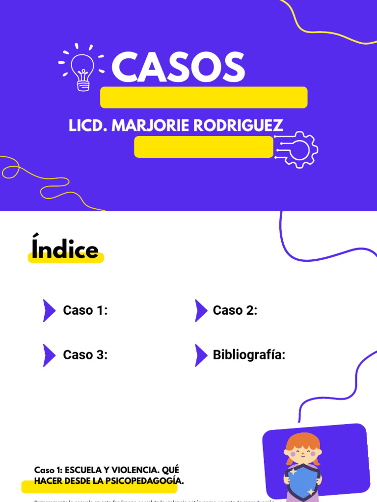 Casos de Marjorie Rodríguez en Educación | PDF | Las emociones ...