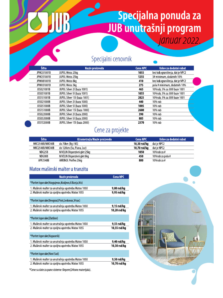 Januar 2022 Specijalni Cenovnik | PDF