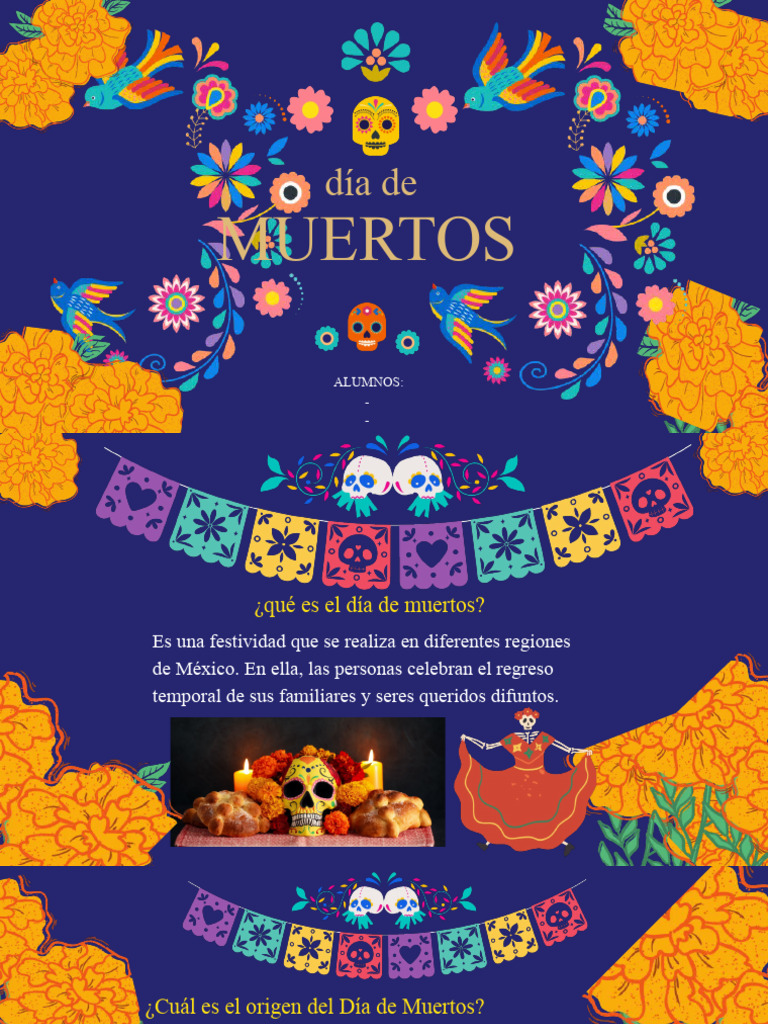 Dia de Muertos Diapositivas | PDF | México | Aspectos culturales de la ...