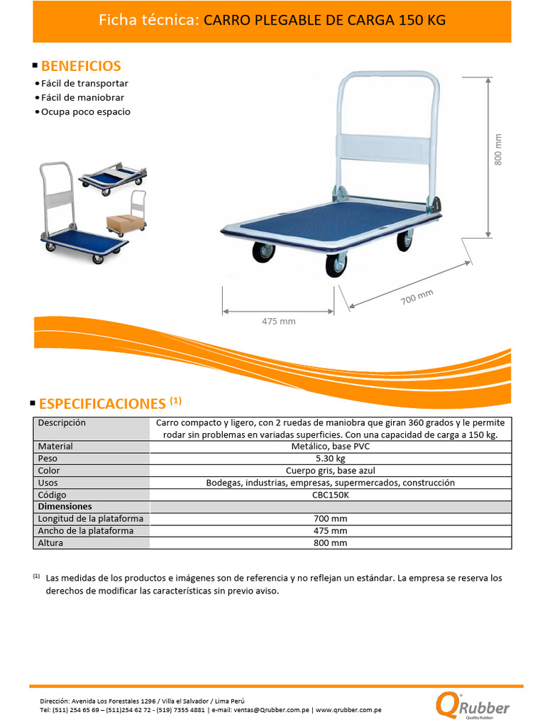 Carro Plegable de Carga 150 KG | PDF