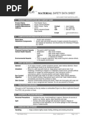 Emulson Paint MSDS PDF Personal Protective Equipment, 56% OFF