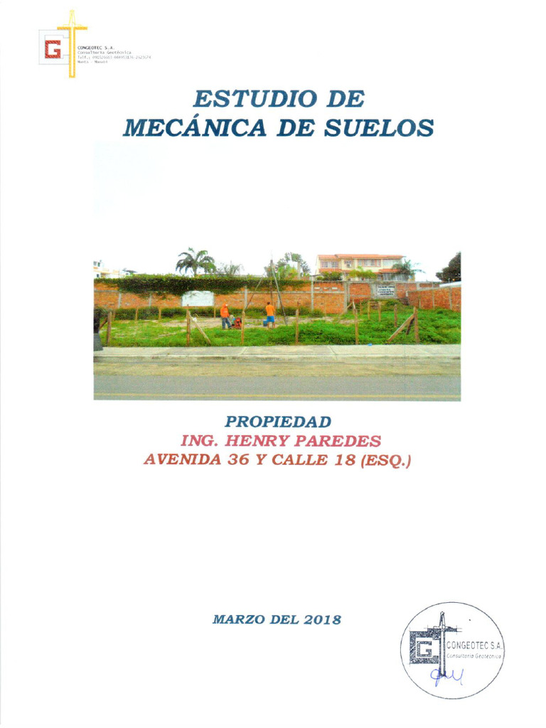 Estudio de Suelo Edificio 5 Pisos | PDF