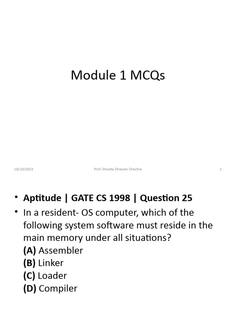 SDC Module 1 MCQs | PDF | Technology & Engineering