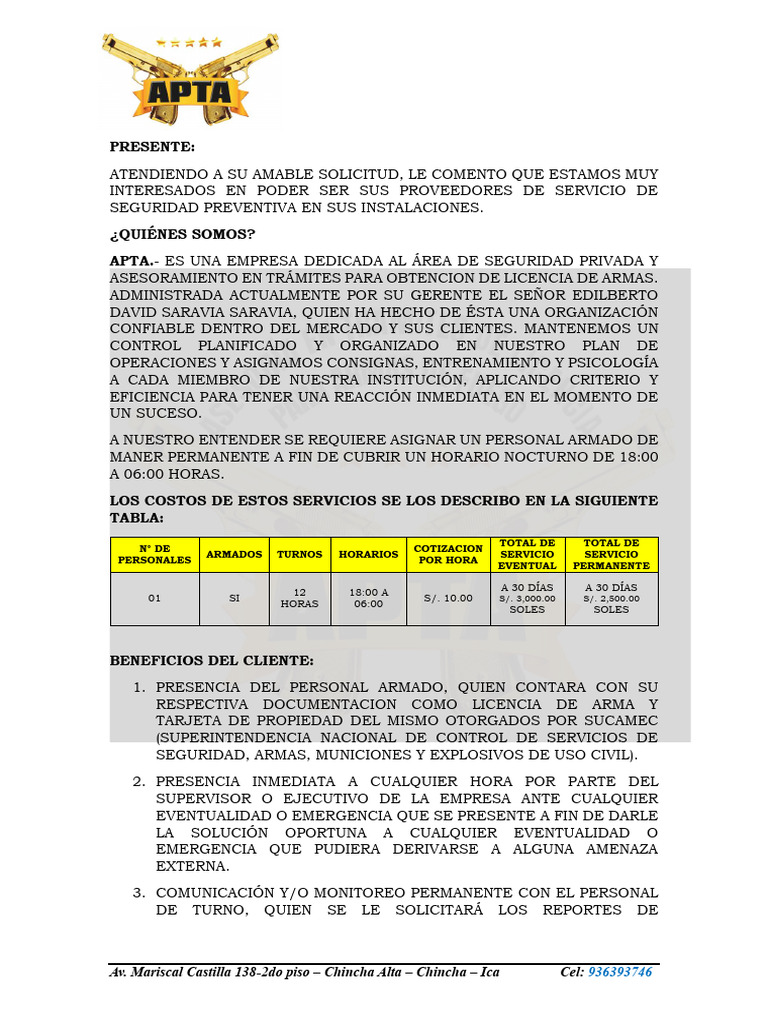 Proforma Apta | PDF