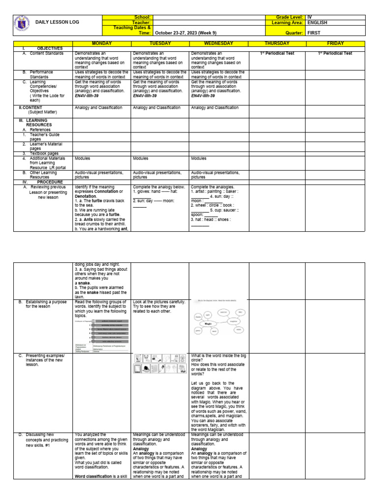 English DLL Week 9 | PDF