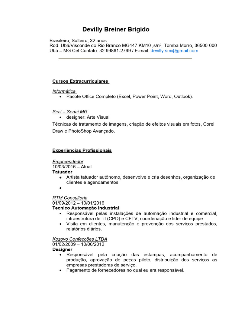 CV Devilly | PDF | Arte