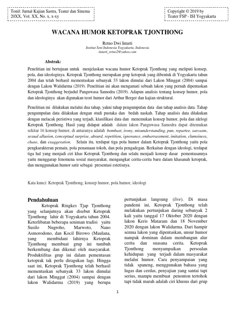 Naskah Publikasi - Retno Dwi Intarti | PDF