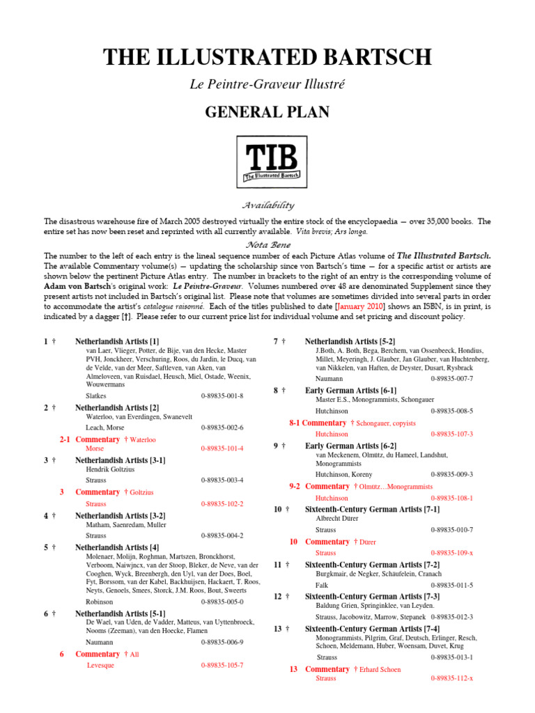 BARTSCH - Illustrated TIB (Serial Index 2010.JAN) | PDF | Painters | Paintings