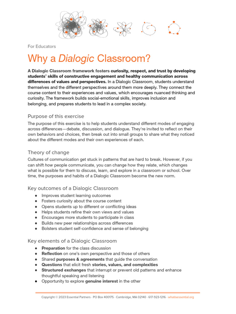 EP Classroom Exercise Dialogue Discussion Debate | PDF | Experience ...