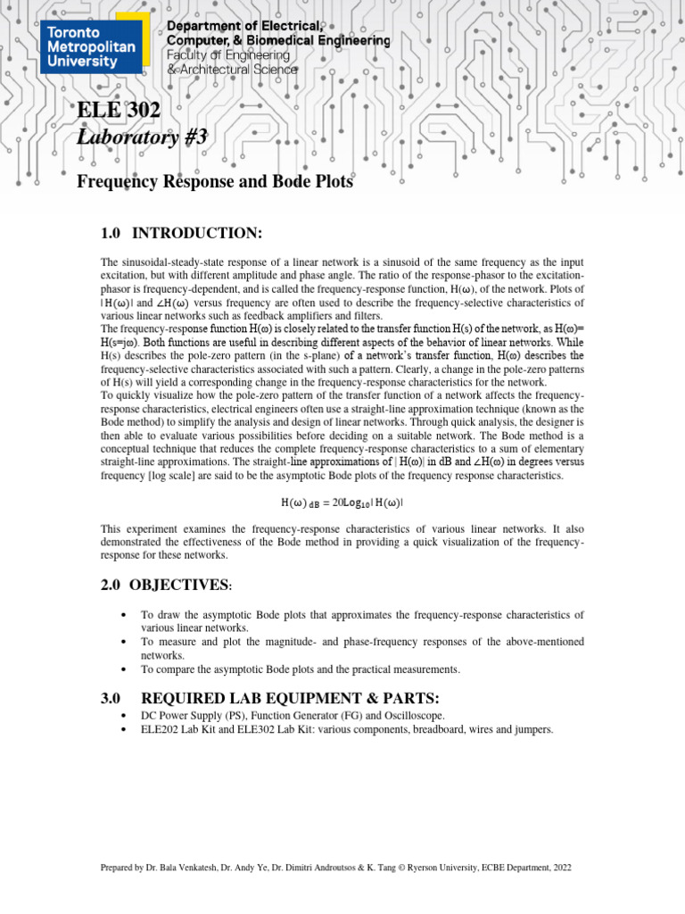 ELE302 - PreLab 3 | PDF | Amplitude | Electromagnetism