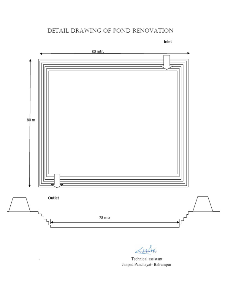 Pond Renovation Detail Drawing | PDF