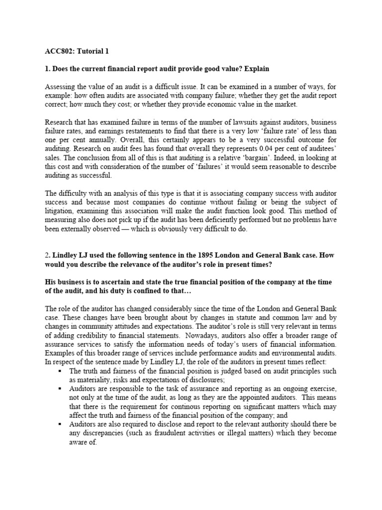 ACC802 Tut 1 Solutions | PDF