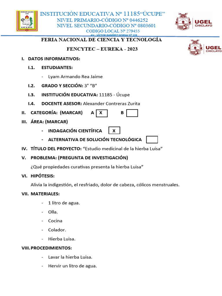 Proyecto Eureka 2023 | PDF