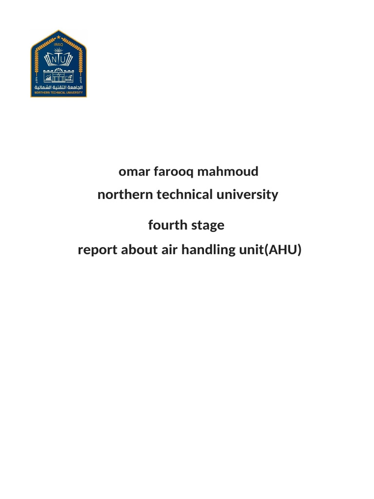 Introduction To AHU | PDF