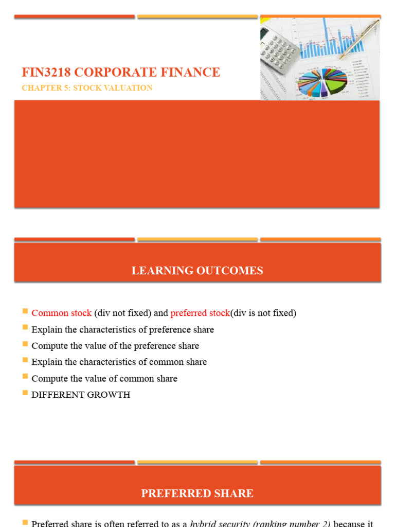 Chapter 5 - Stock Valuation - SC | PDF | Preferred Stock | Stocks