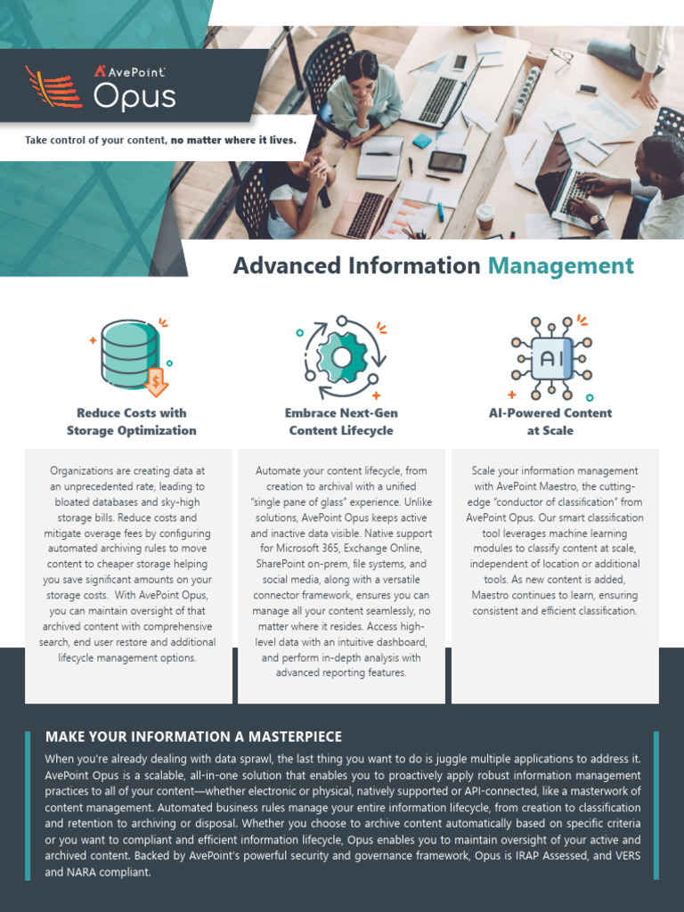 AvePoint Opus Product-Brochure | PDF