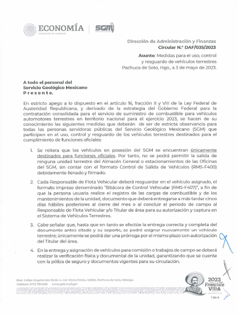 Circular N.° DAF 035 2023 | PDF