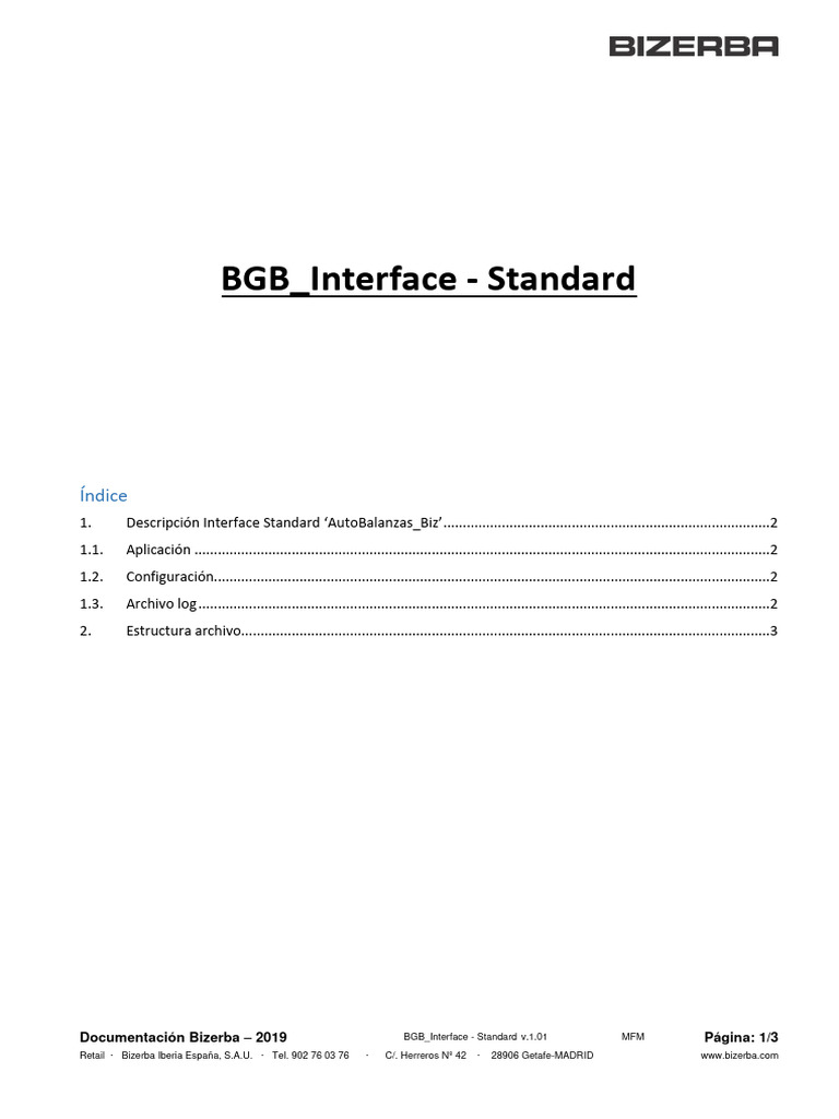 BGB - Interface - Standard | PDF