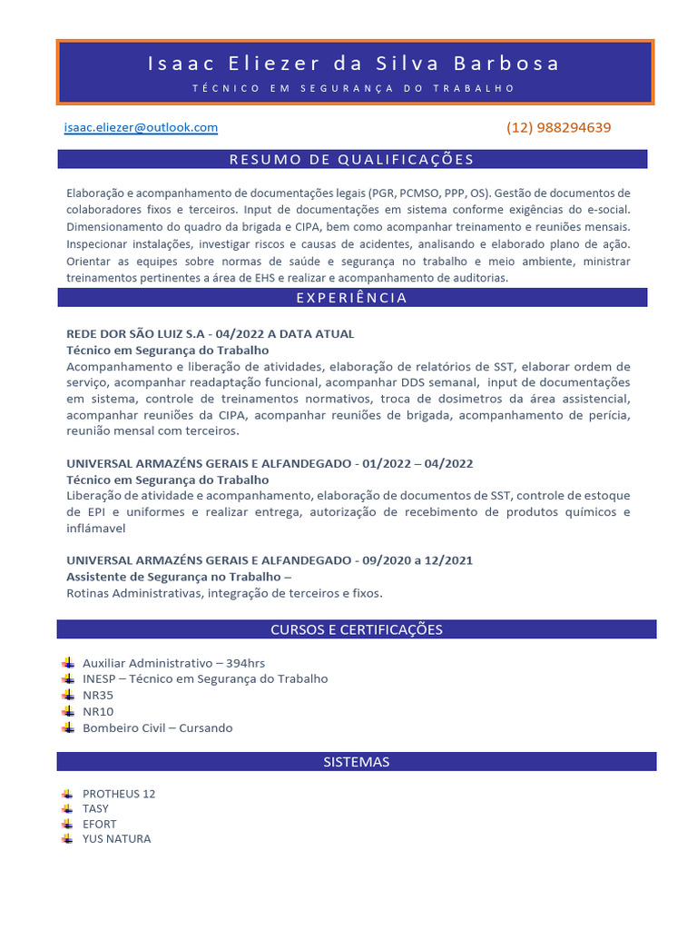 CV - Isaac 2023 | PDF