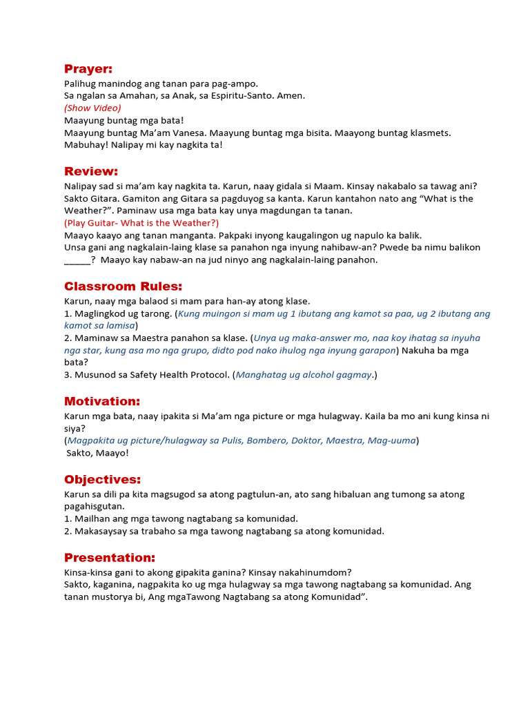 COT COMMUNITY HELPER - Script | PDF