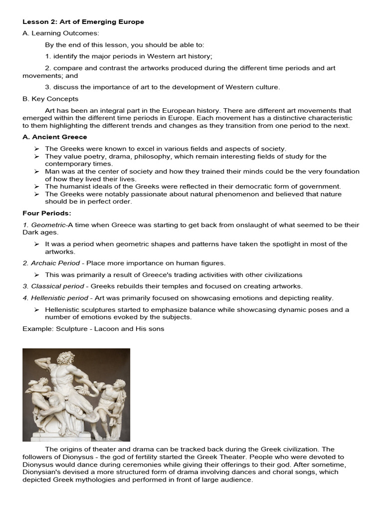 Arts Lesson2 | PDF
