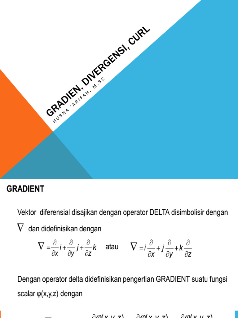 Gradien, Divergensi, Curl | PDF