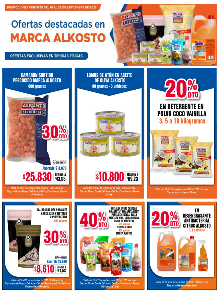 Alkosto Separata Digital Mercado Marca Propia 16sept2023 | PDF | Cocina ...