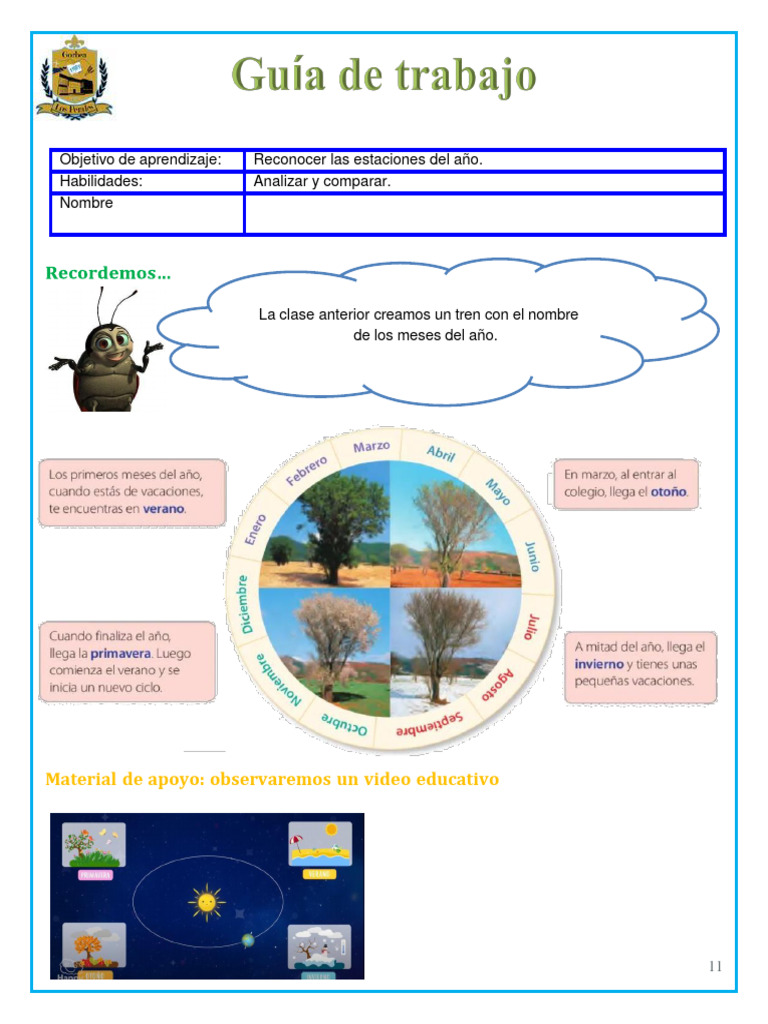 Actividades Estaciones Del Año | PDF