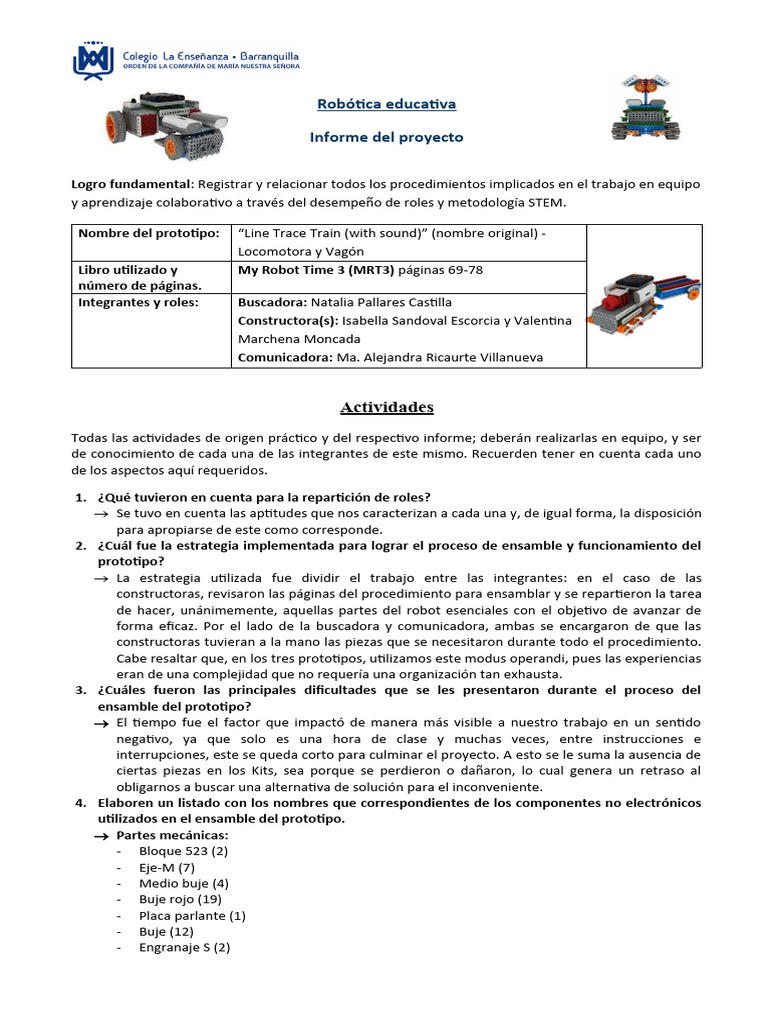 Informe de Robótica Educativa | PDF