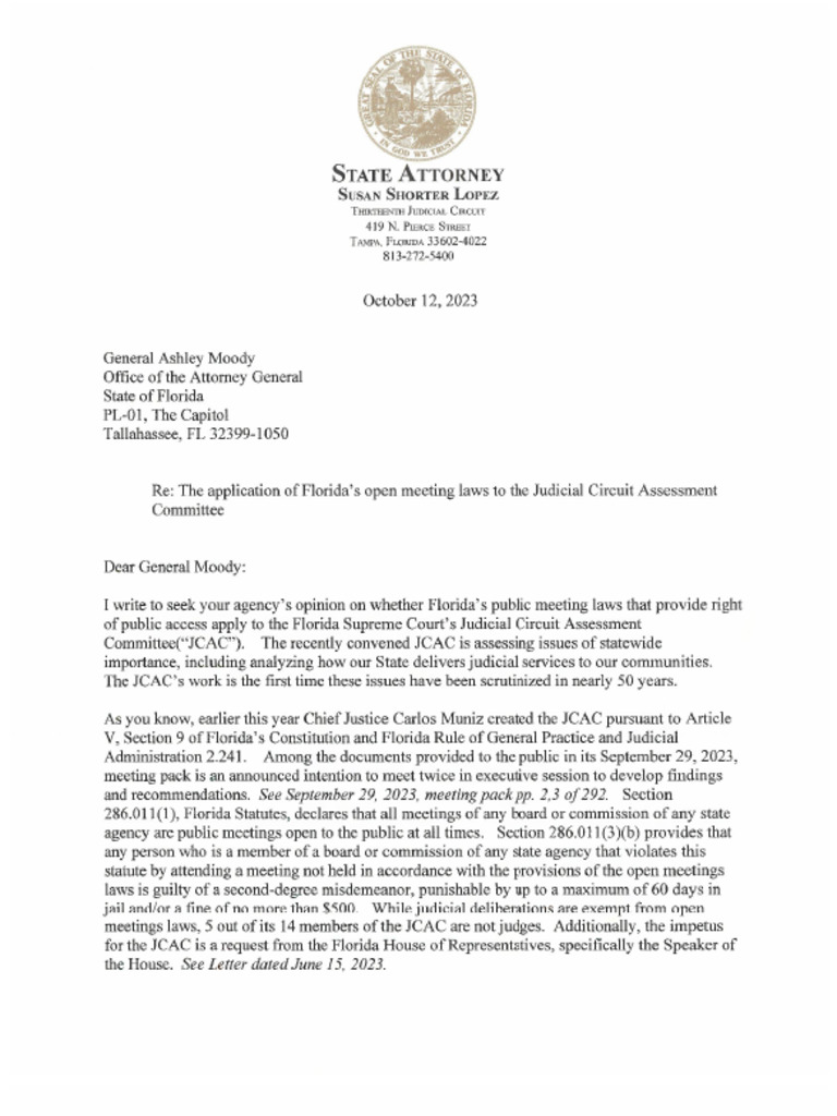 Sao Letter To Ag | PDF