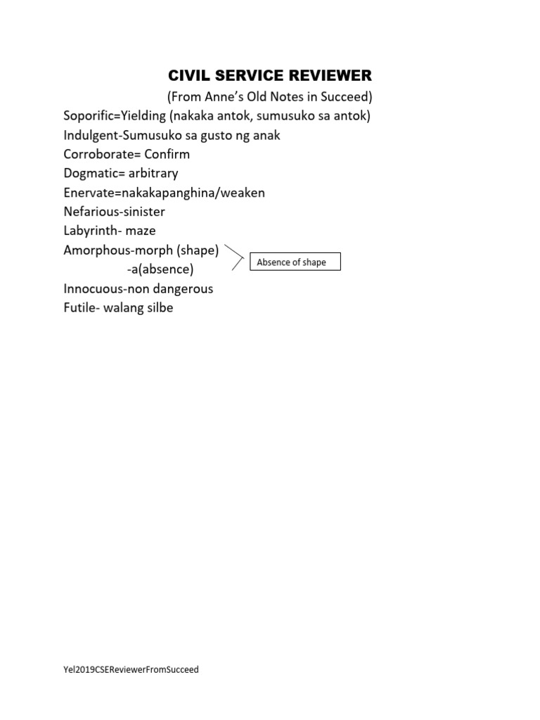 Civil Service Reviewer | PDF