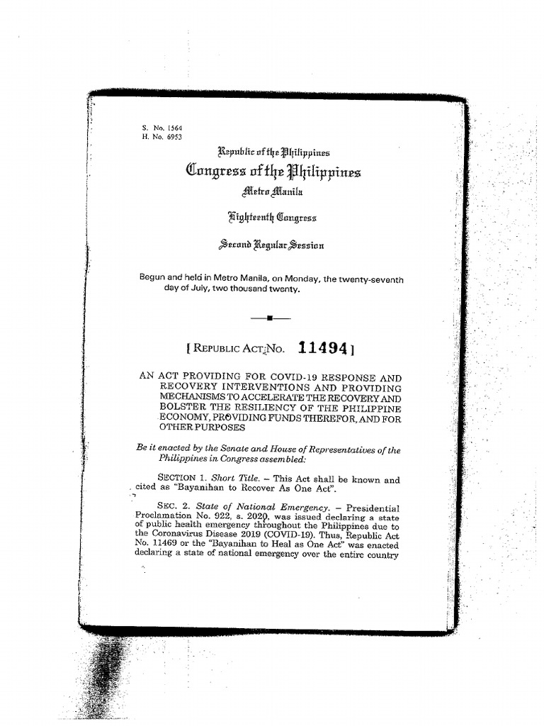 Bayanihan Act II | PDF Bayanihan Act II | PDF
