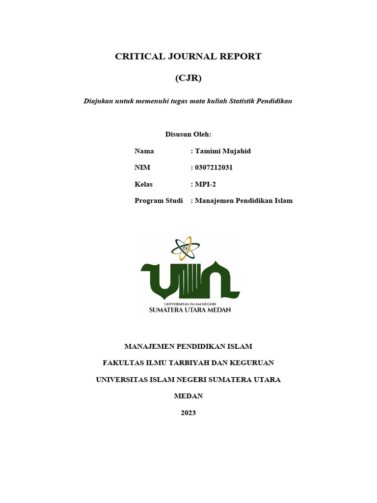 CJR Statistik Pendidikan | PDF | Karier & Perkembangan