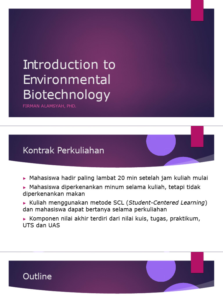 Introduction To Environmental Biotech | PDF