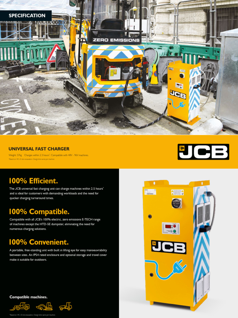JCB Universal Fast Charger Overview | PDF | Battery Charger | Electric ...
