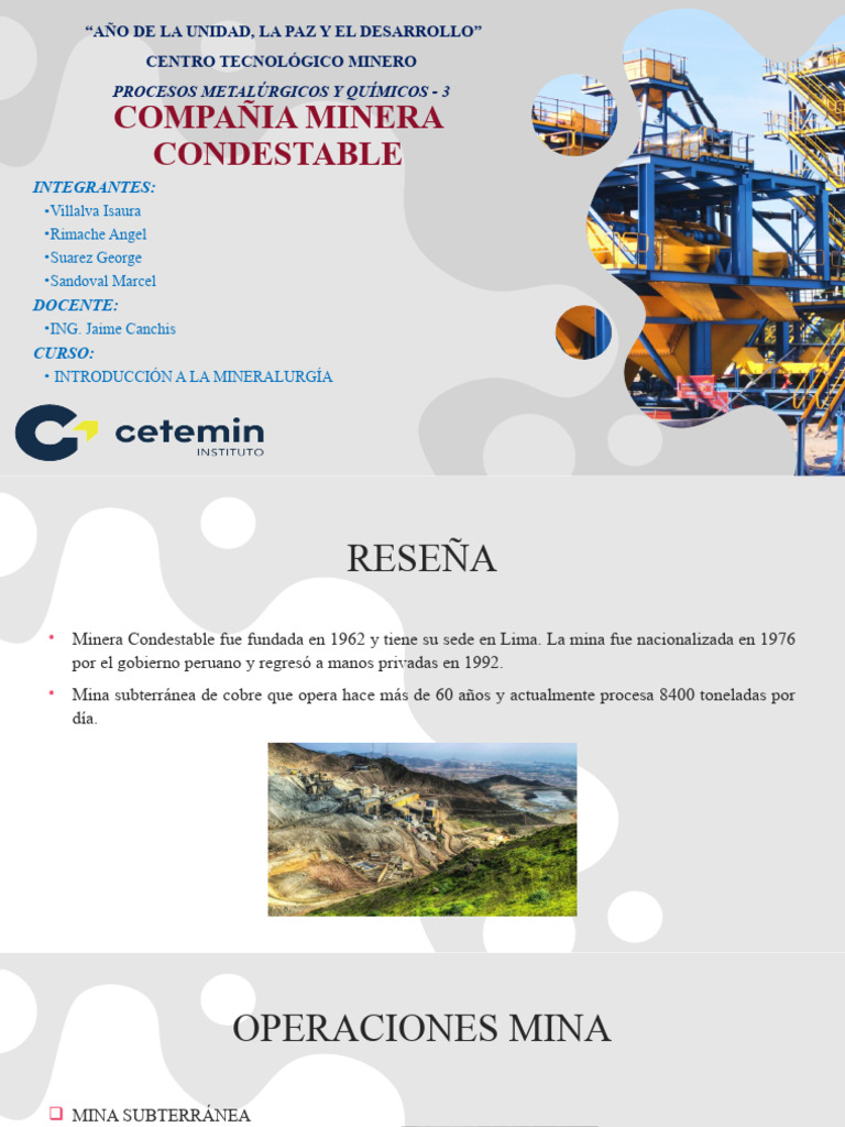 MINERA CONDESTABLE (1) | PDF