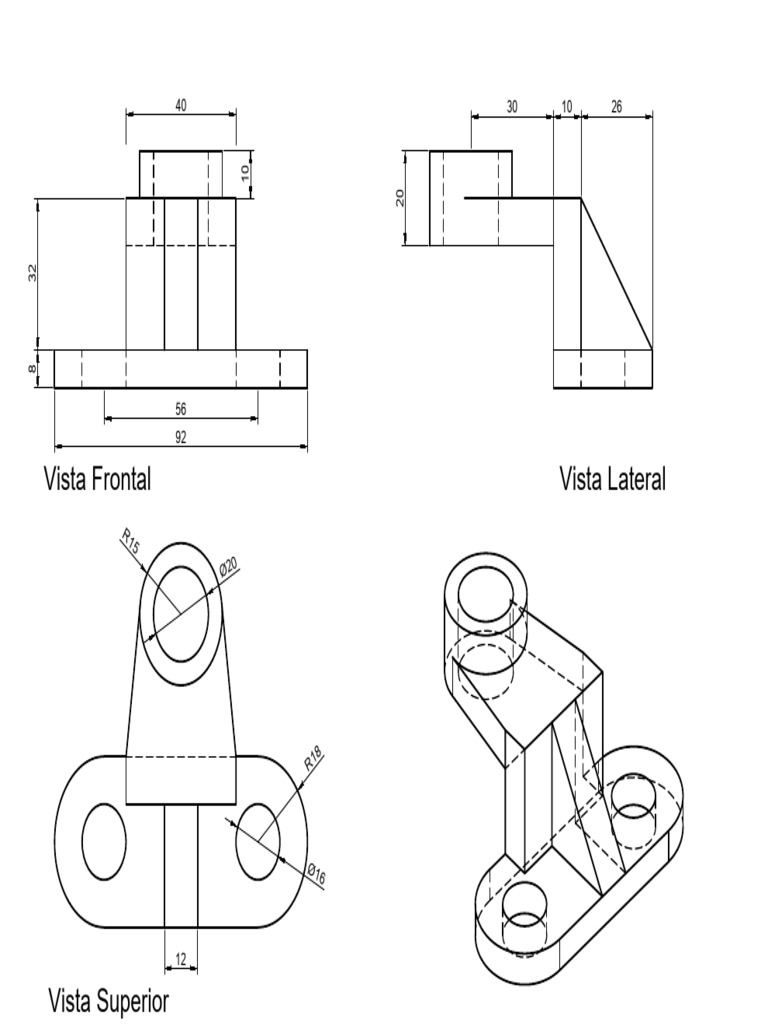 Ejercicio Autocad 2 | PDF