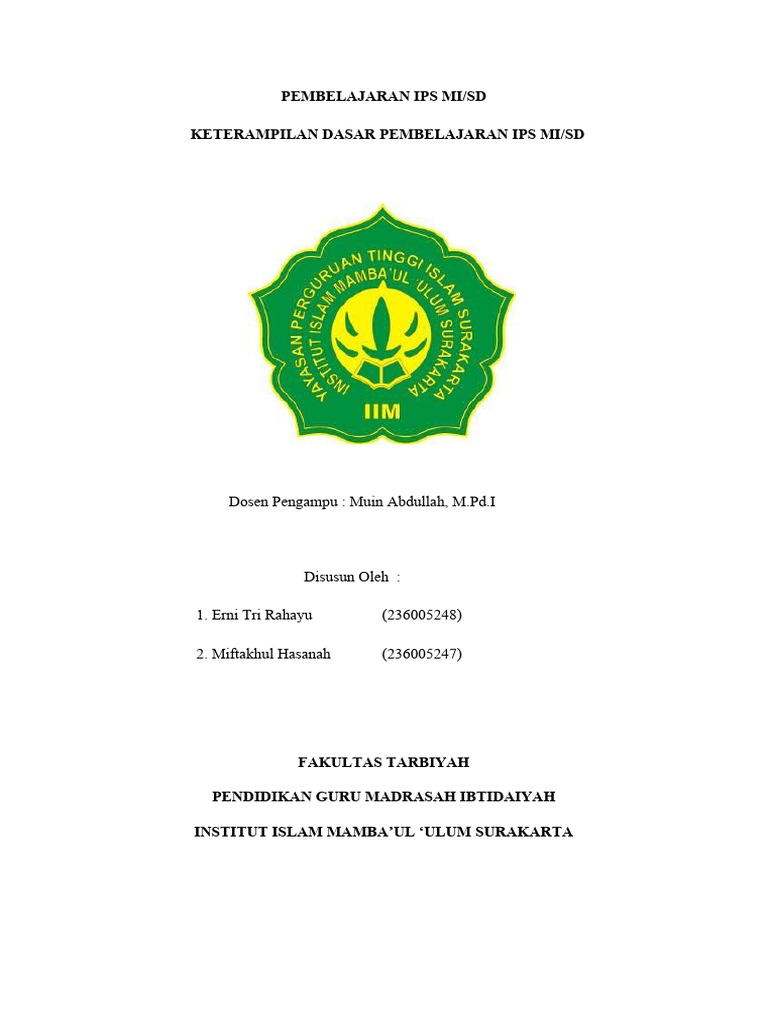 Keterampilan Dasar Pemb IPS | PDF | Karier & Perkembangan ...