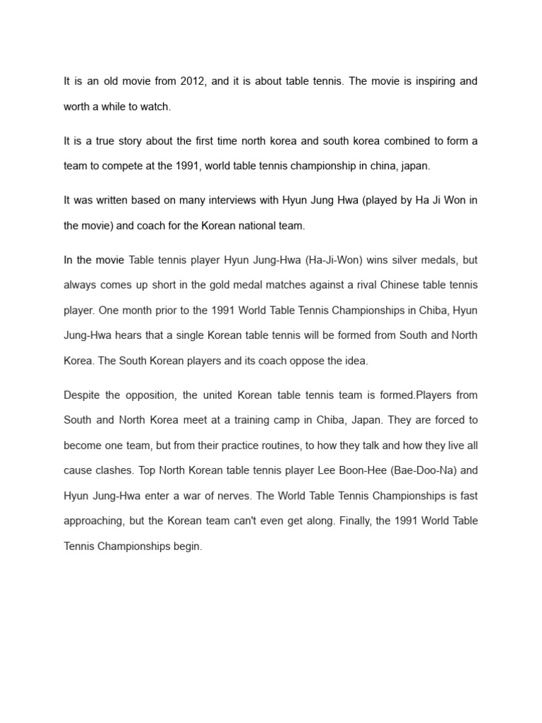 As One Movie Review Analysis | PDF