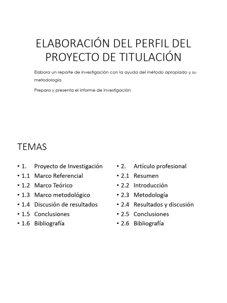 Perfil Proyecto | PDF | Metodología de encuesta | Cuestionario