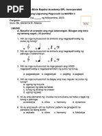 Grade 3 Activity Sheets Q1 Week 1 | PDF