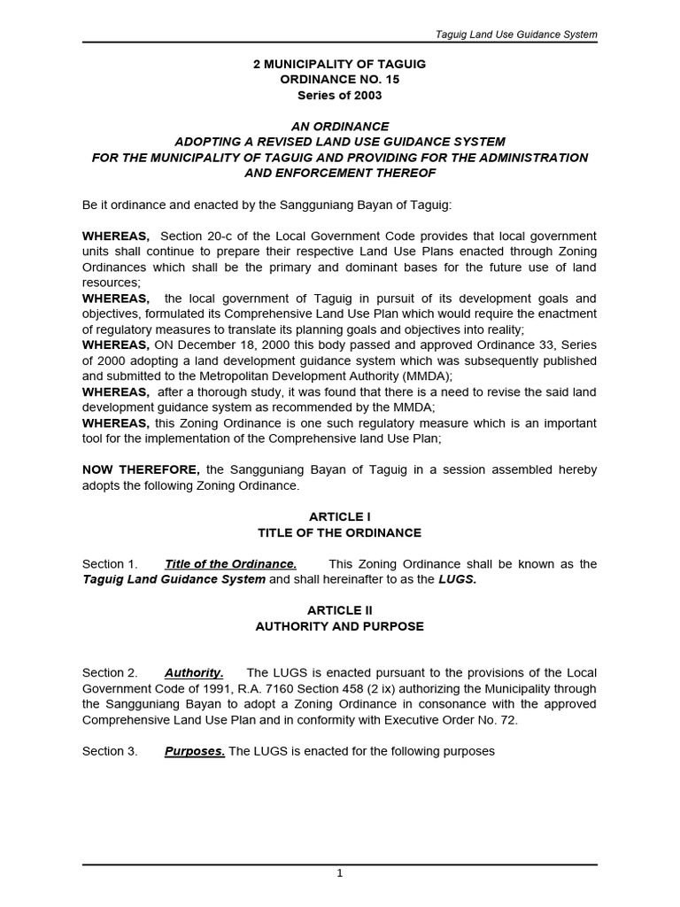Zoning Ordinance 2 | PDF | Science & Mathematics