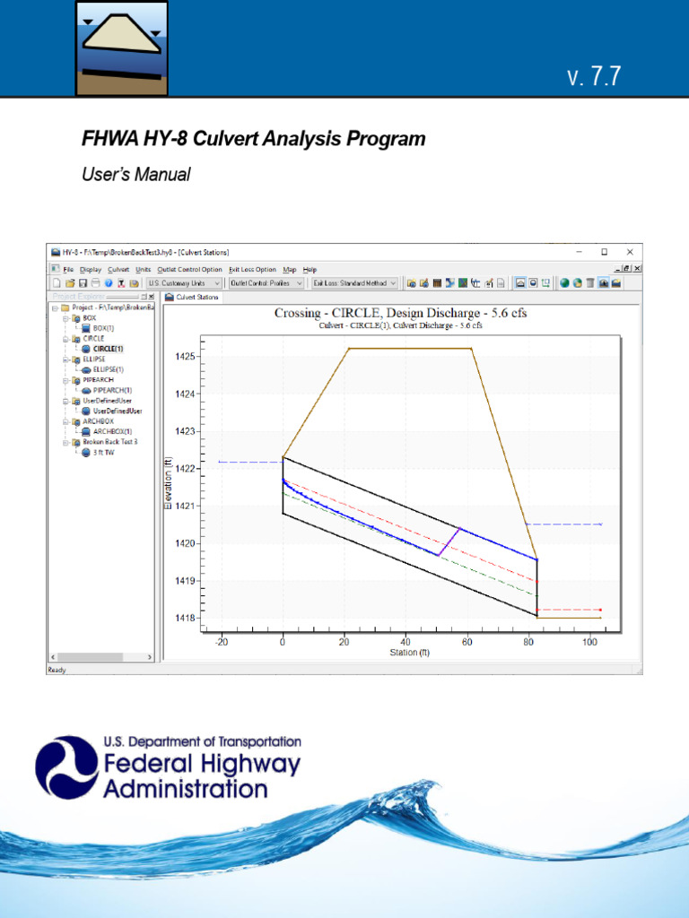 HY-8 Culvert Analysis User Manual | PDF | Menu (Computing) | Computer File