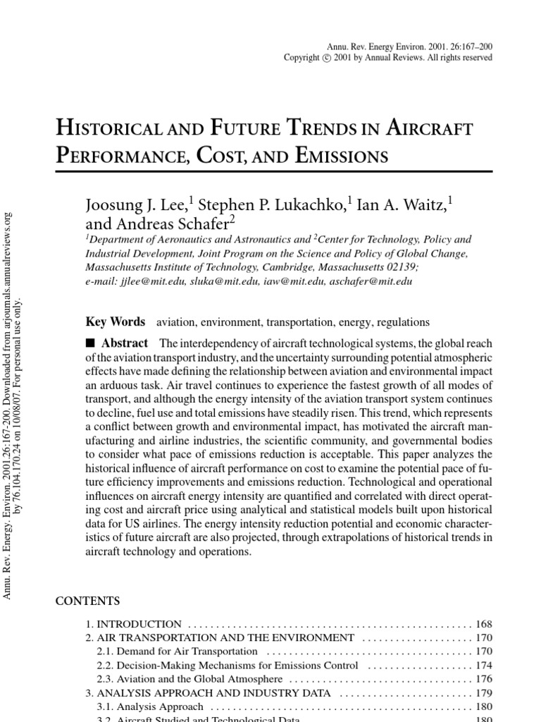 Historical and Future Trends in Aircraft | PDF | N Ox | Economic Growth