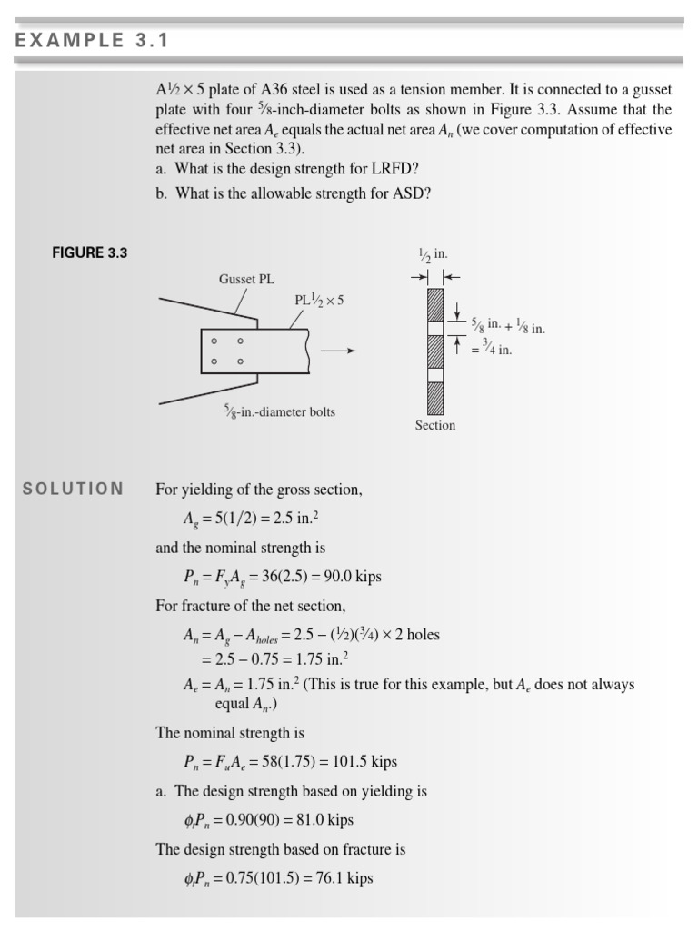 Tension Members Examples | PDF