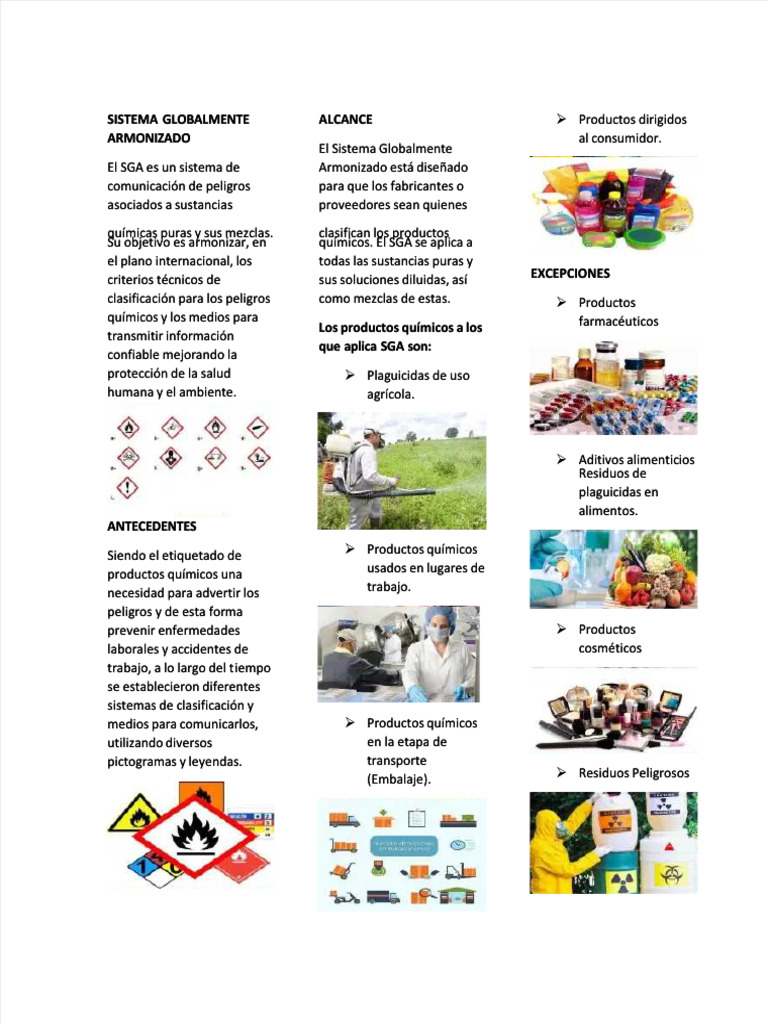 PDF Folleto Sistema Globalmente Armonizado | PDF | Alimentos | Pesticida