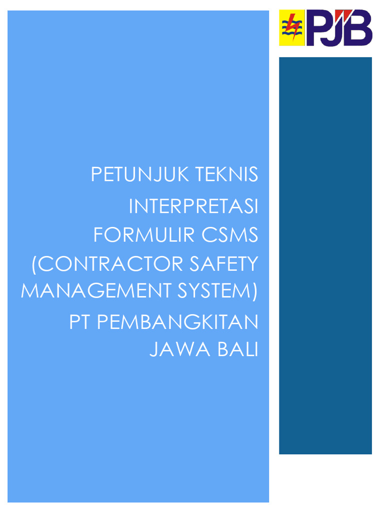 Interpretasi Formulir CSMS PJB - PLN | PDF