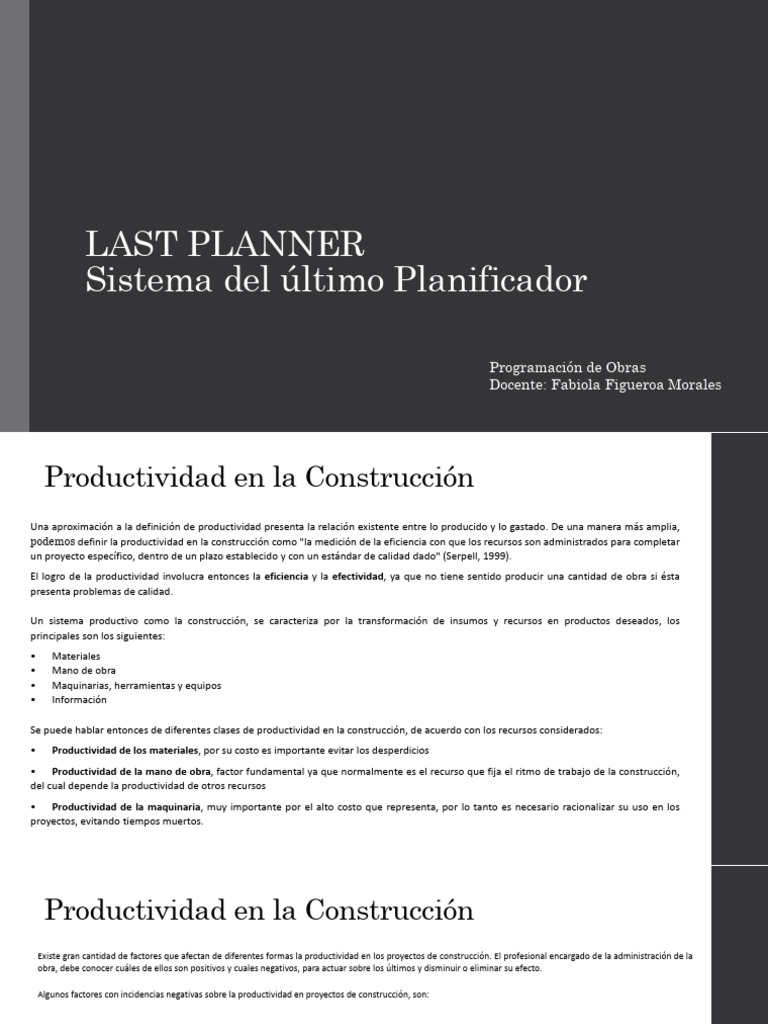 Last Planner - Último Planificador Completo | PDF | Planificación | Programación de computadoras